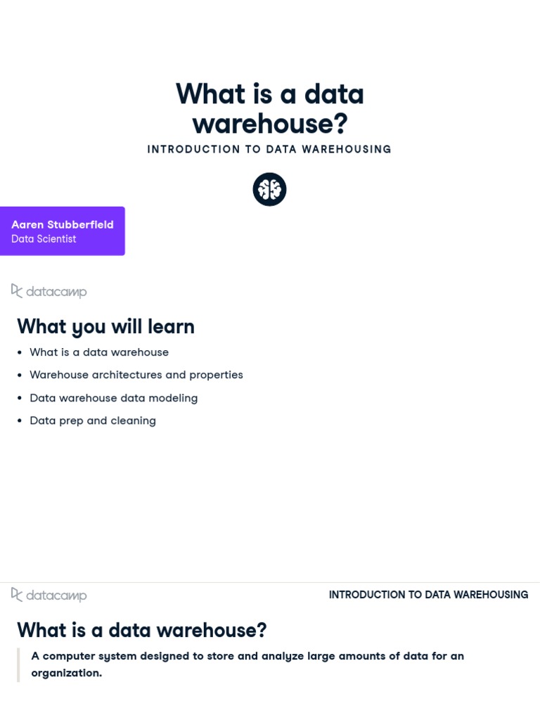 Data Warehouse Introduction | PDF | Data Warehouse | Data