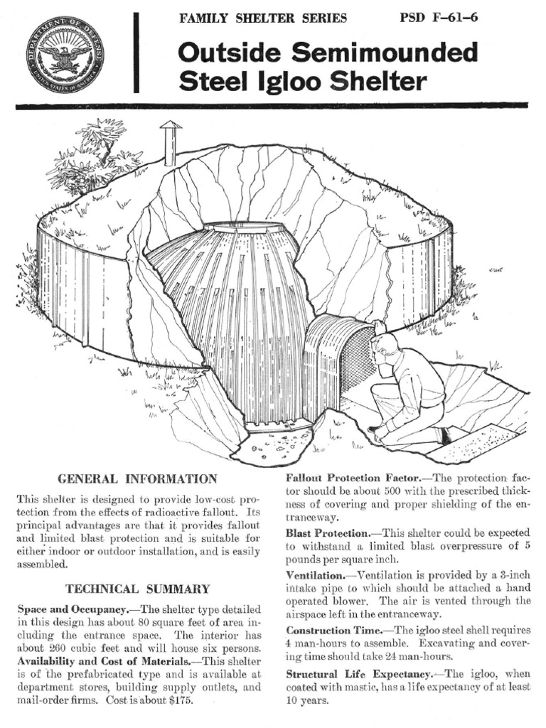 Outside Semimounded Steel Igloo Shelter SHTF Blog | PDF