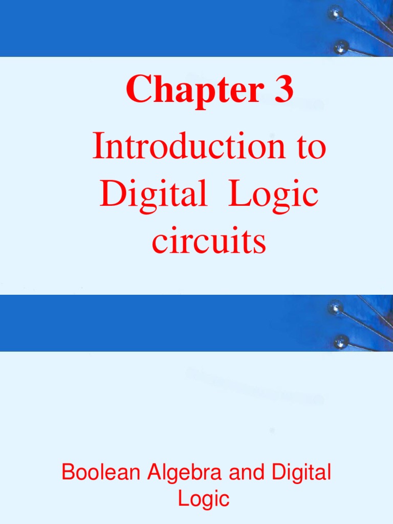 Introduction To Digital Logic Circuits | PDF | Logic Gate | Boolean Algebra