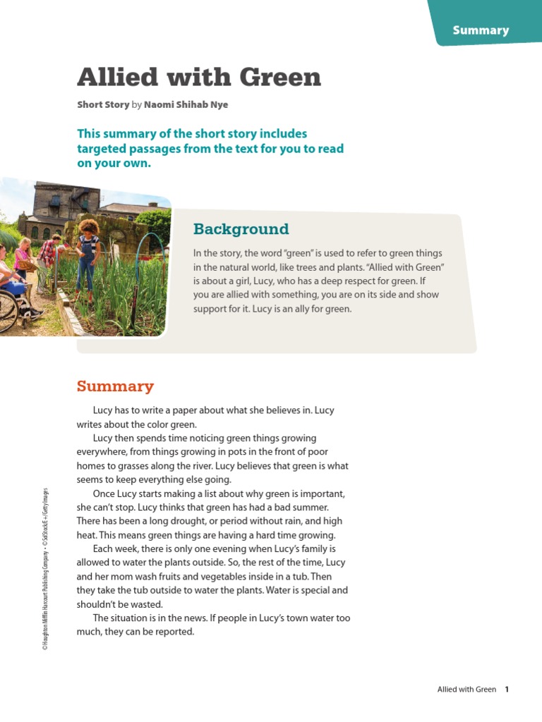 Allied With Green: Background | PDF