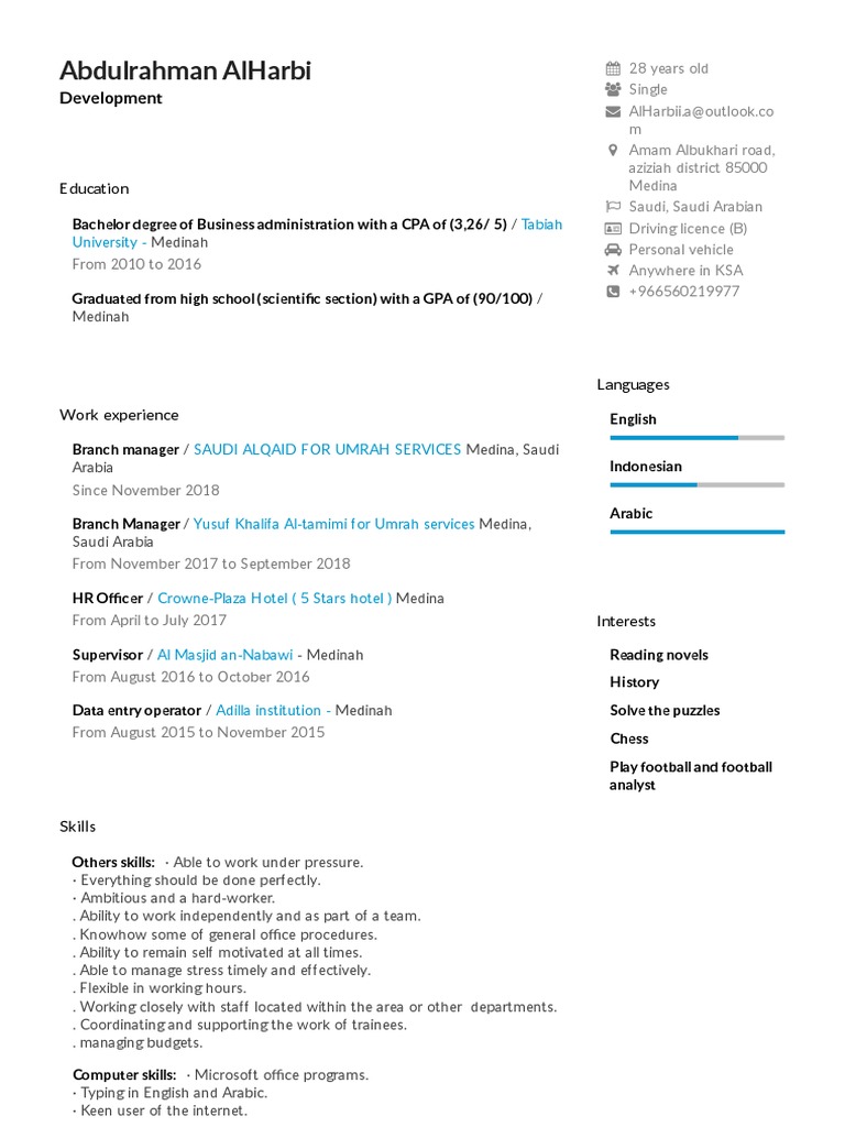 Abdulrahman Alharbi: Development | PDF | Medina