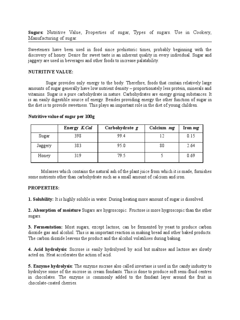 UNIT - IV 2. Sugar Processing | PDF | Sugarcane | Sugar