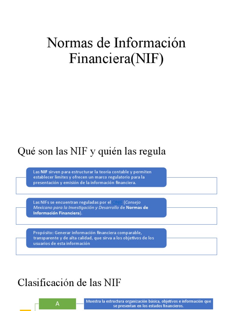 Normas de Información Financiera (NIF) | Descargar gratis PDF | Estado ...