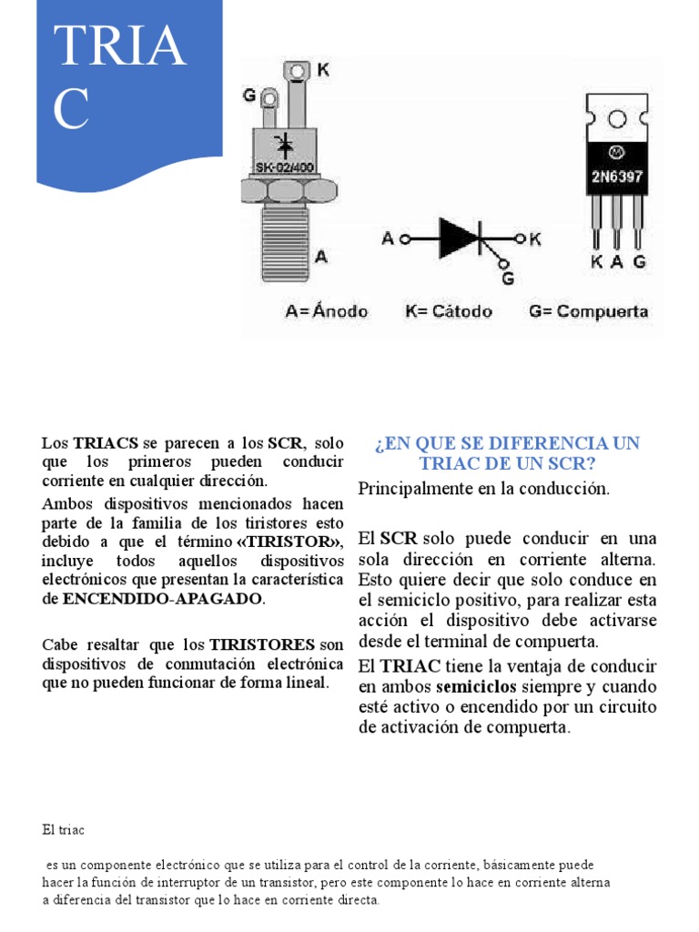TRIAC | PDF | Corriente eléctrica | Energia electrica