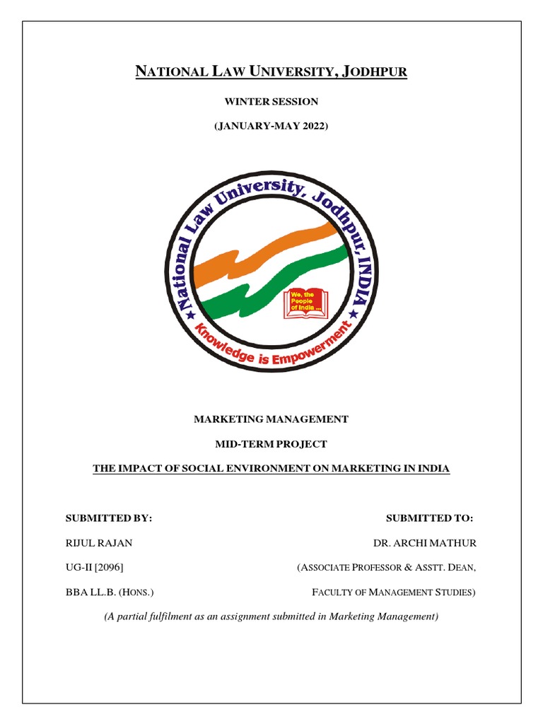 Marketing Midterm Project | PDF | Consumer Behaviour | Marketing