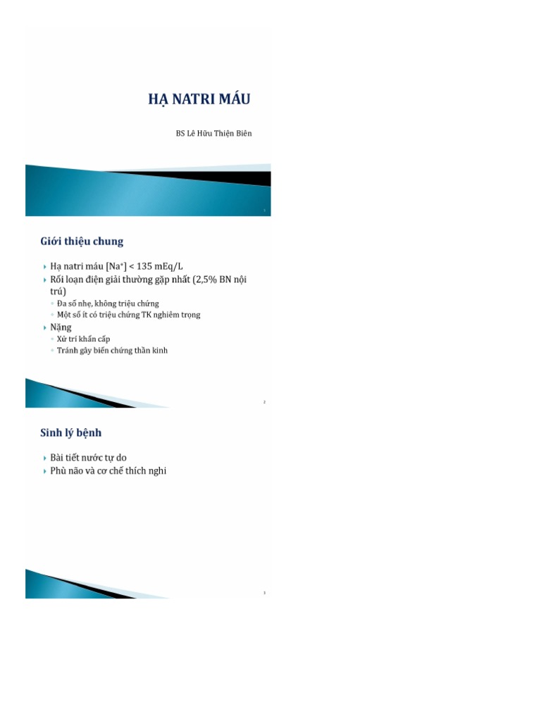H NATRI MÁU BS BIÊN - Slideshare | PDF