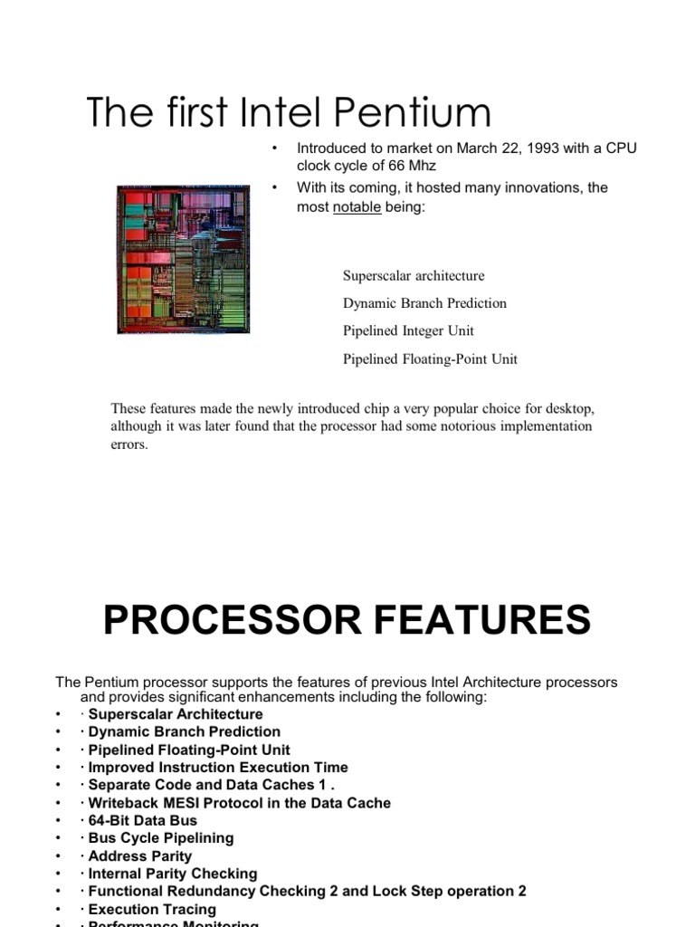 The Intel Pentium | PDF | Cpu Cache | Central Processing Unit