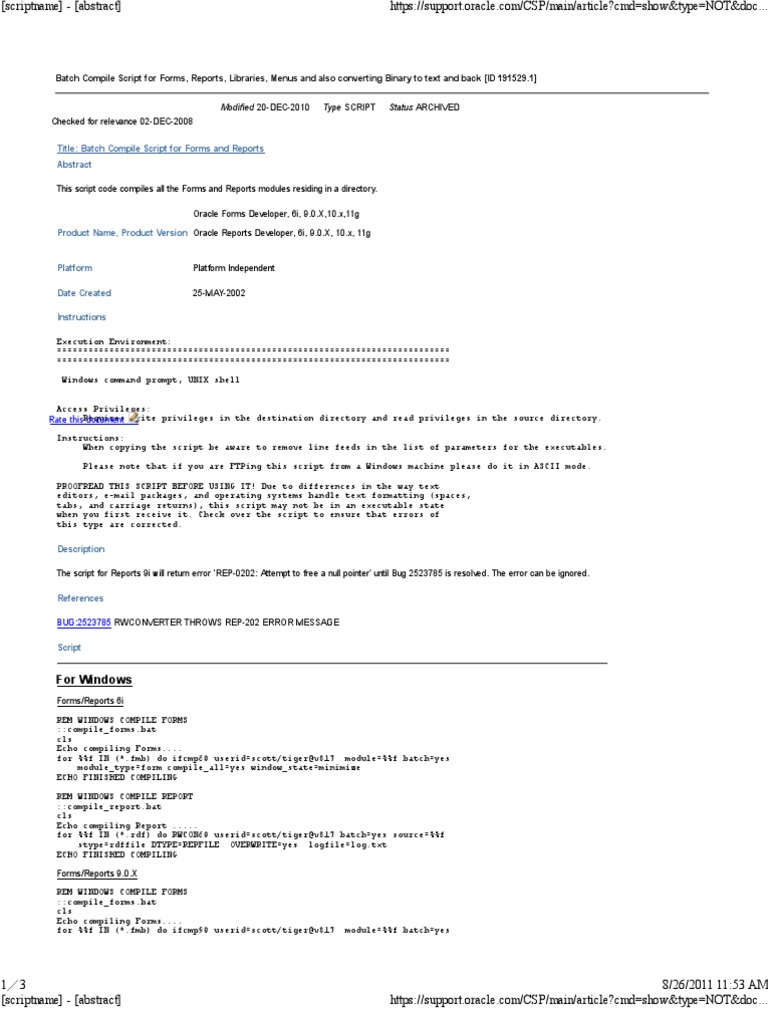 Batch Compile Script For Forms, Reports, Libraries, Menus and Also ...