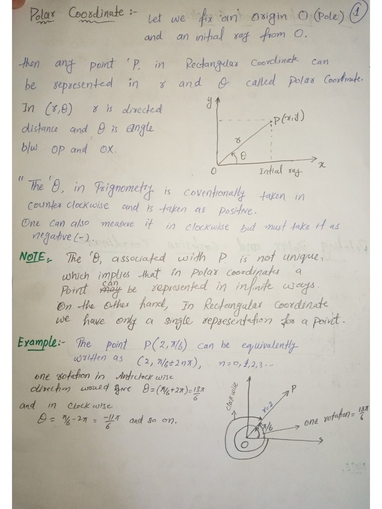 Relationship Between Cartesian and Polar Coordinates | PDF Relationship Between Cartesian and Polar Coordinates | PDF