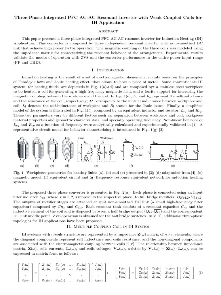 Three Phase AC AC Resonant | PDF | Inductance | Inductor