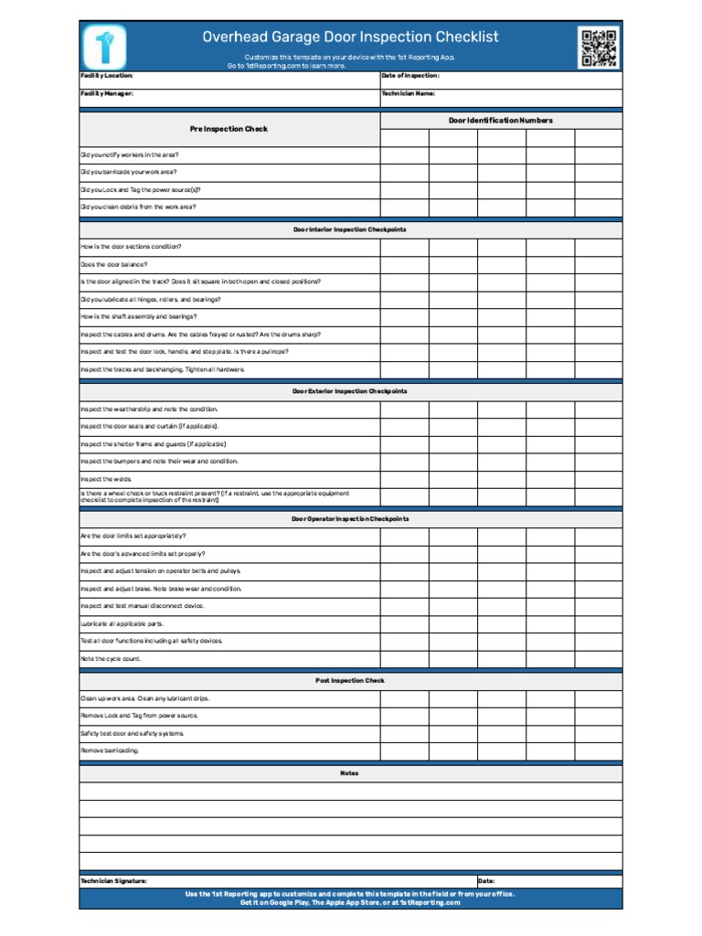 61 Overhead Garage Door Inspection | PDF