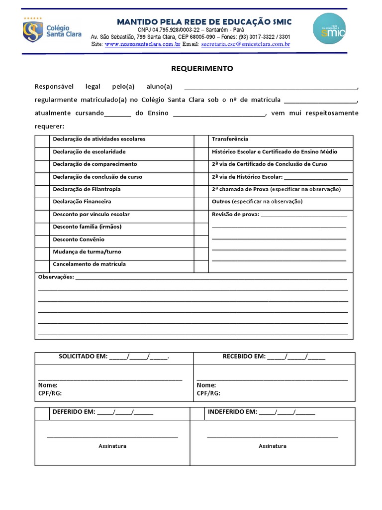 Requerimento Protocolo | PDF