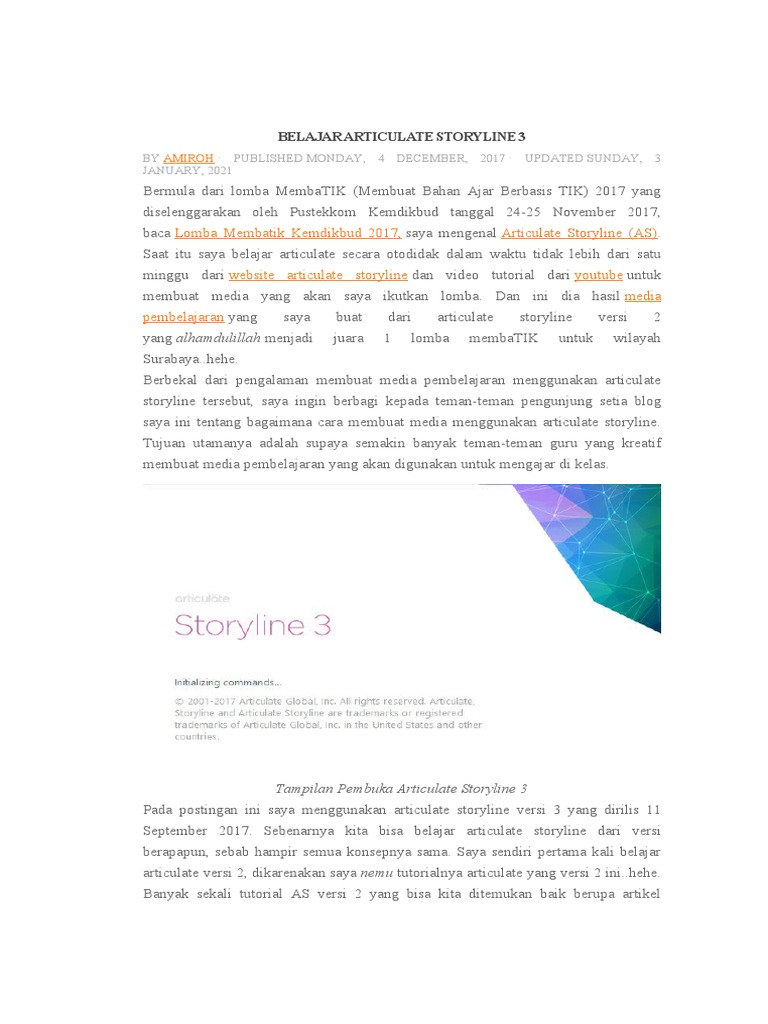 Belajar Articulate Storyline 3 | PDF