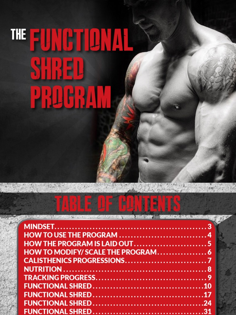 Functional Shred Program | PDF | Weight Training | Determinants Of Health