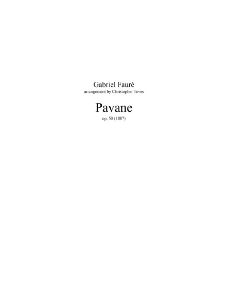 Faure, Gabriel - Pavana Op 50 - VLC y GTR | PDF