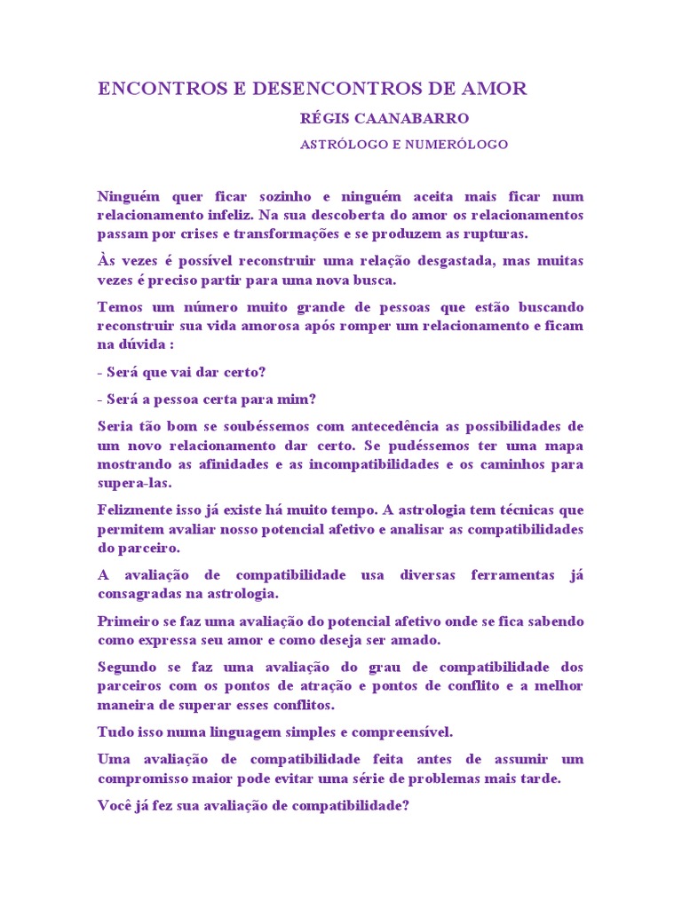 Encontros e Desencontros de Amor | PDF Encontros e Desencontros de Amor | PDF