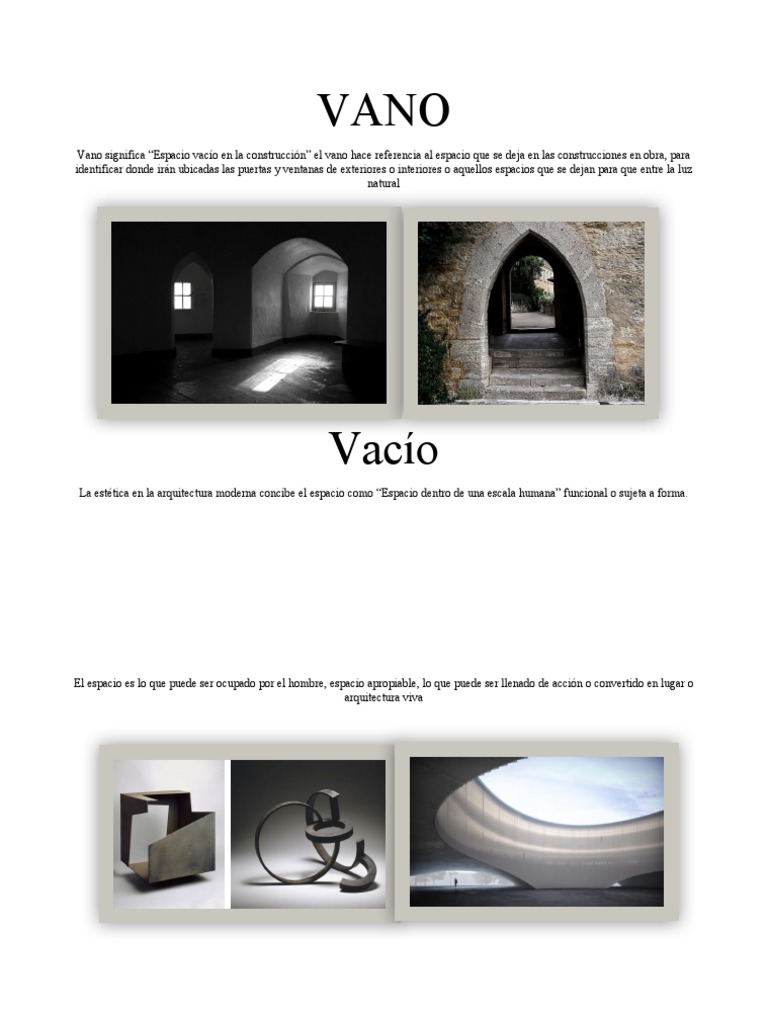 Significado de vano en arquitectura | PDF