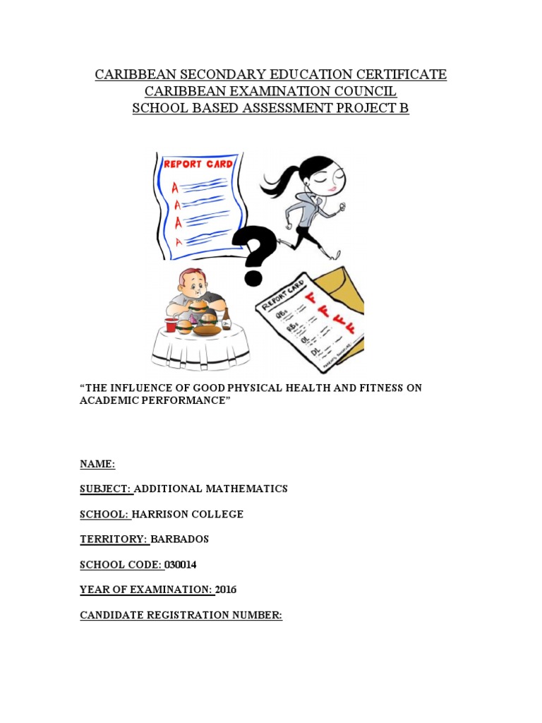 Add Maths Sba Example 1 | PDF | Body Mass Index | Quartile