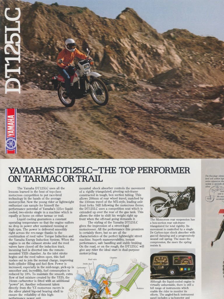 Yamaha DT125LC Brochure 1983 | PDF