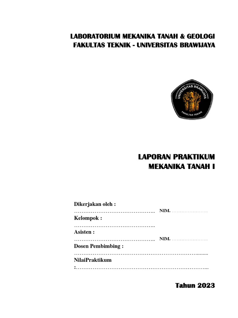 Laboratorium Mekanika Tanah & Geologi Fakultas Teknik - Universitas ...