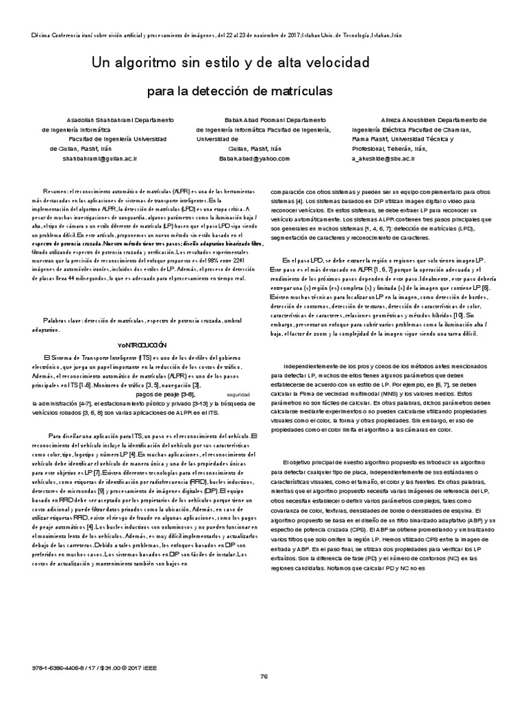 A Style Free And High Speed Algorithm For License Plate Detection En 5134