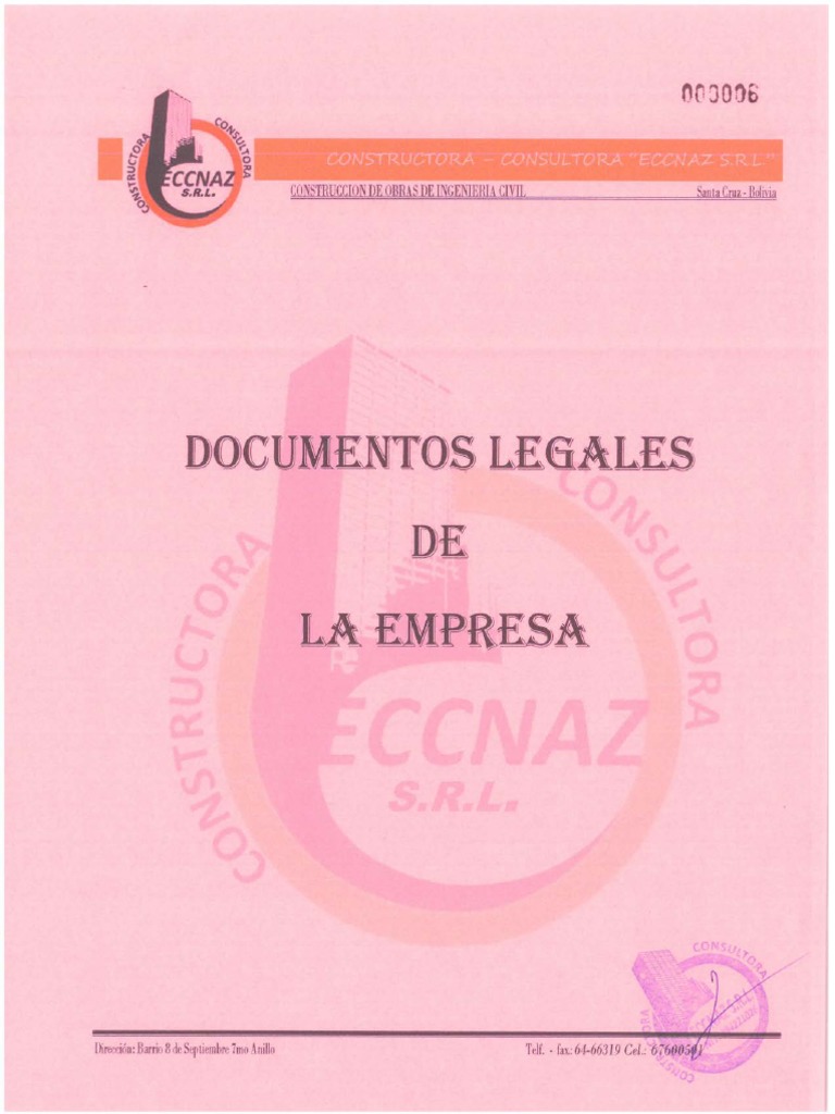 Documentos Legales de La Empresa | PDF