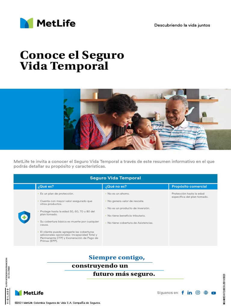 MetLife FichaTecnica VidaTemporal PDF V2 | PDF