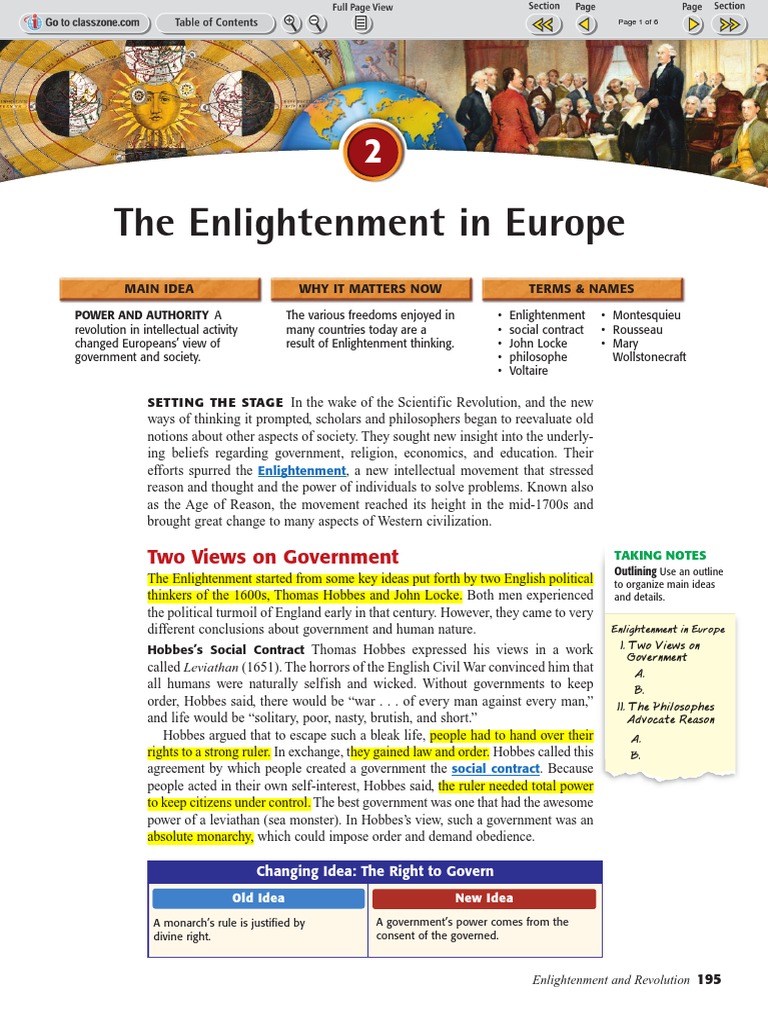 The Enlightenment in Europe | PDF | Age Of Enlightenment | Voltaire