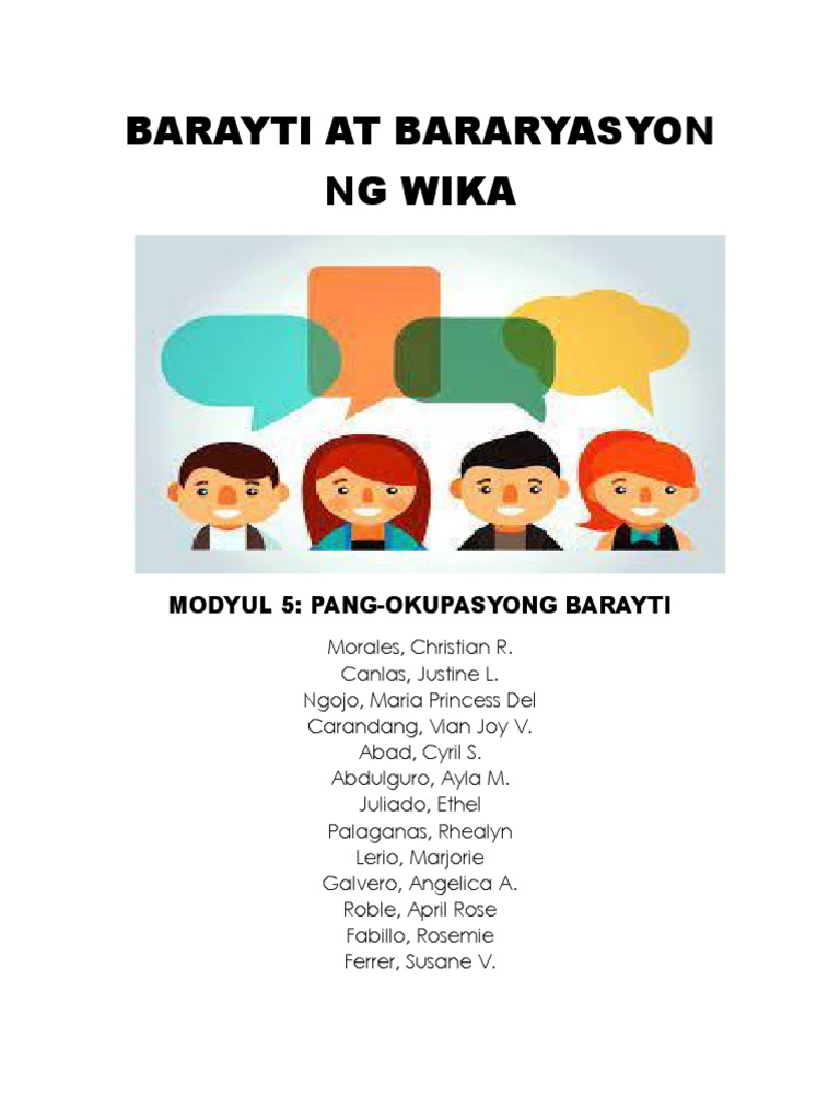 Group 4 - Modyul - Barayti | PDF