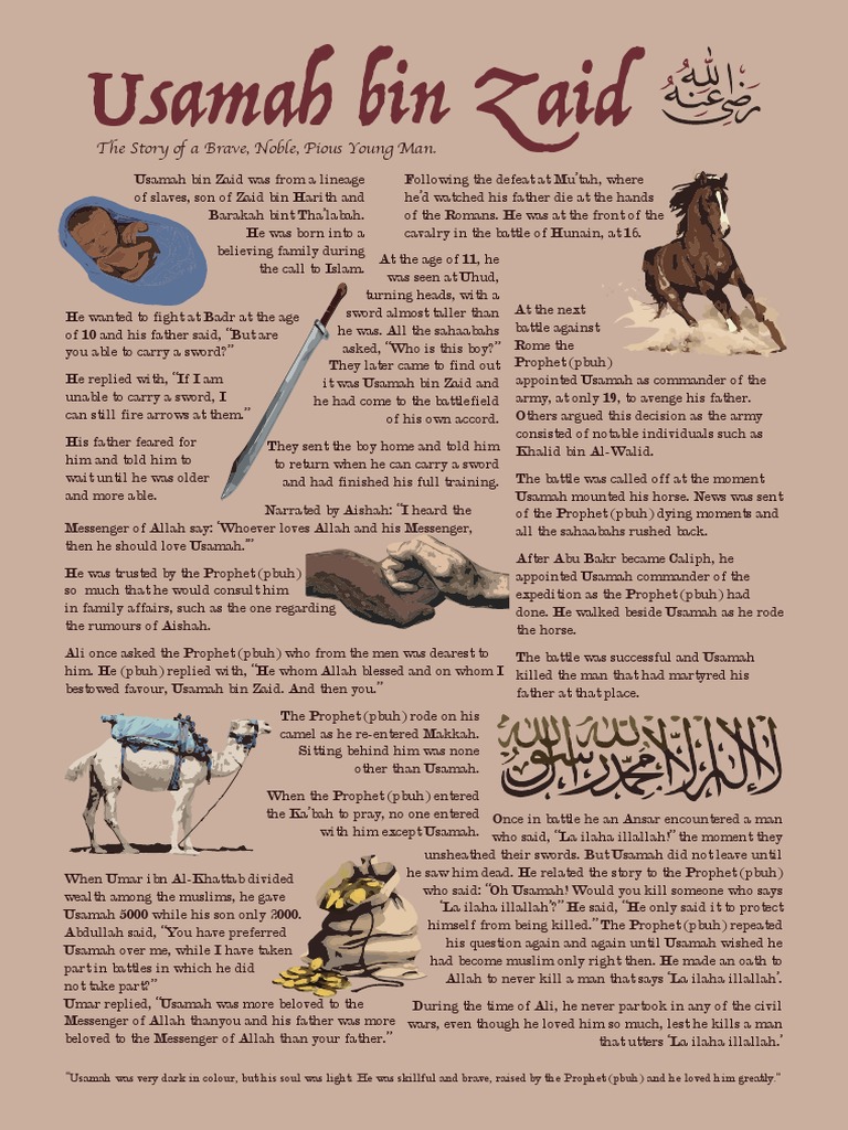 Usamah Bin Zaid Infographic | PDF | Muhammad | Life Of Muhammad