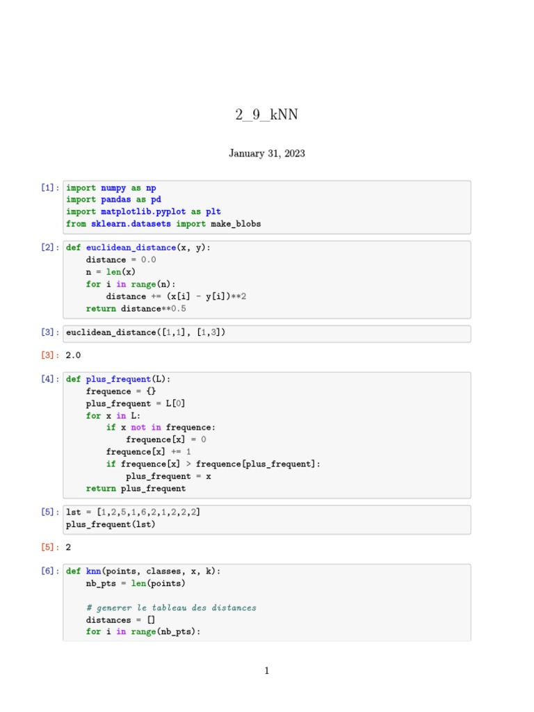 2 - 9 - KNN Code | PDF | Diabetes | Causes Of Death