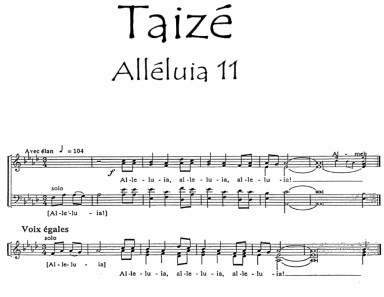 TAIZÉ - Aleluya 11 (Lab M) (1) (1) | PDF