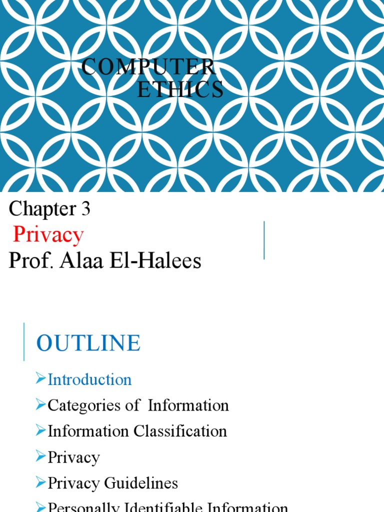Chapter 3 | PDF | Privacy | Classified Information Chapter 3 | PDF | Privacy | Classified Information