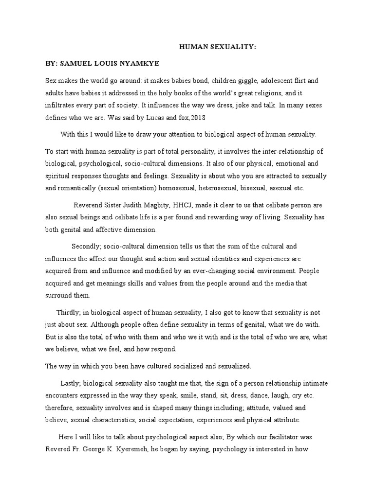Louis Sex Makes The World Go Around Pdf Human Sexuality Senses