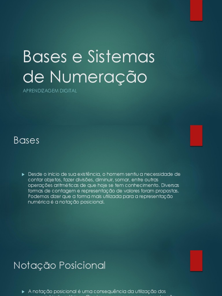 Notação Posicional e Conversão de Bases | PDF | Notação | Dados de ...