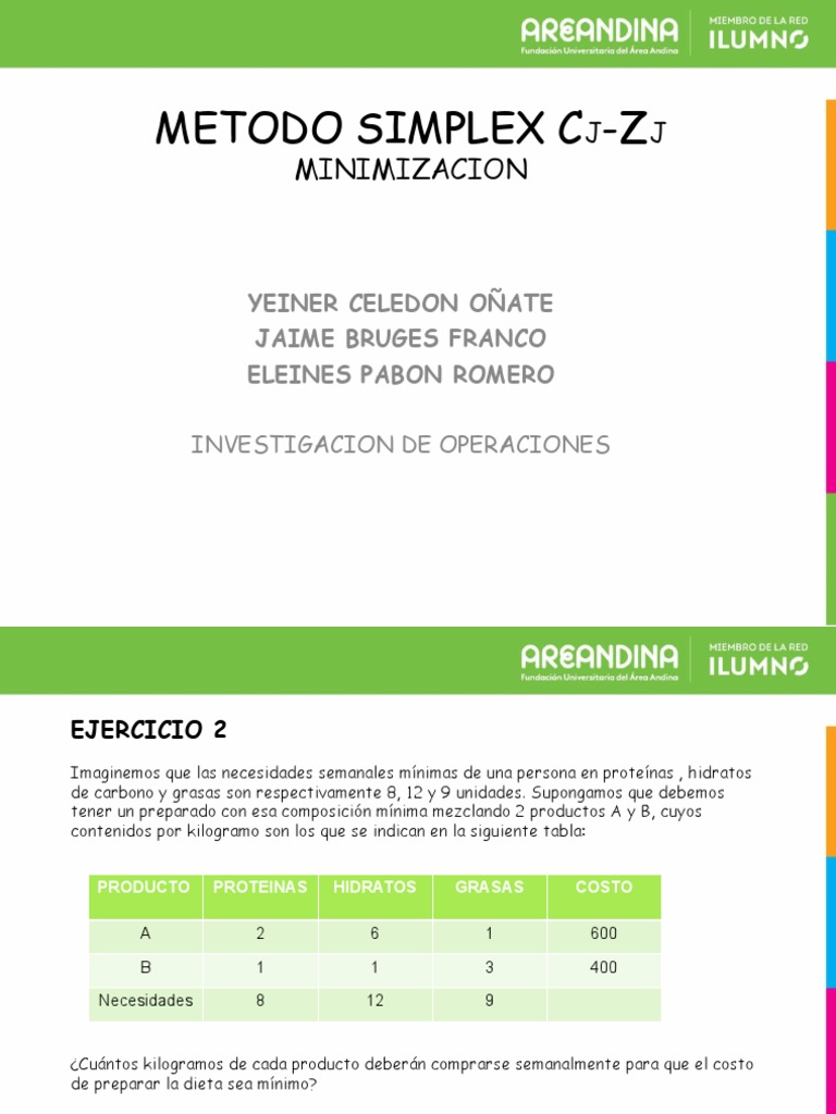 METODO SIMPLEX CJ-ZJ MIN | PDF | Optimización Matemática | Análisis de sistemas