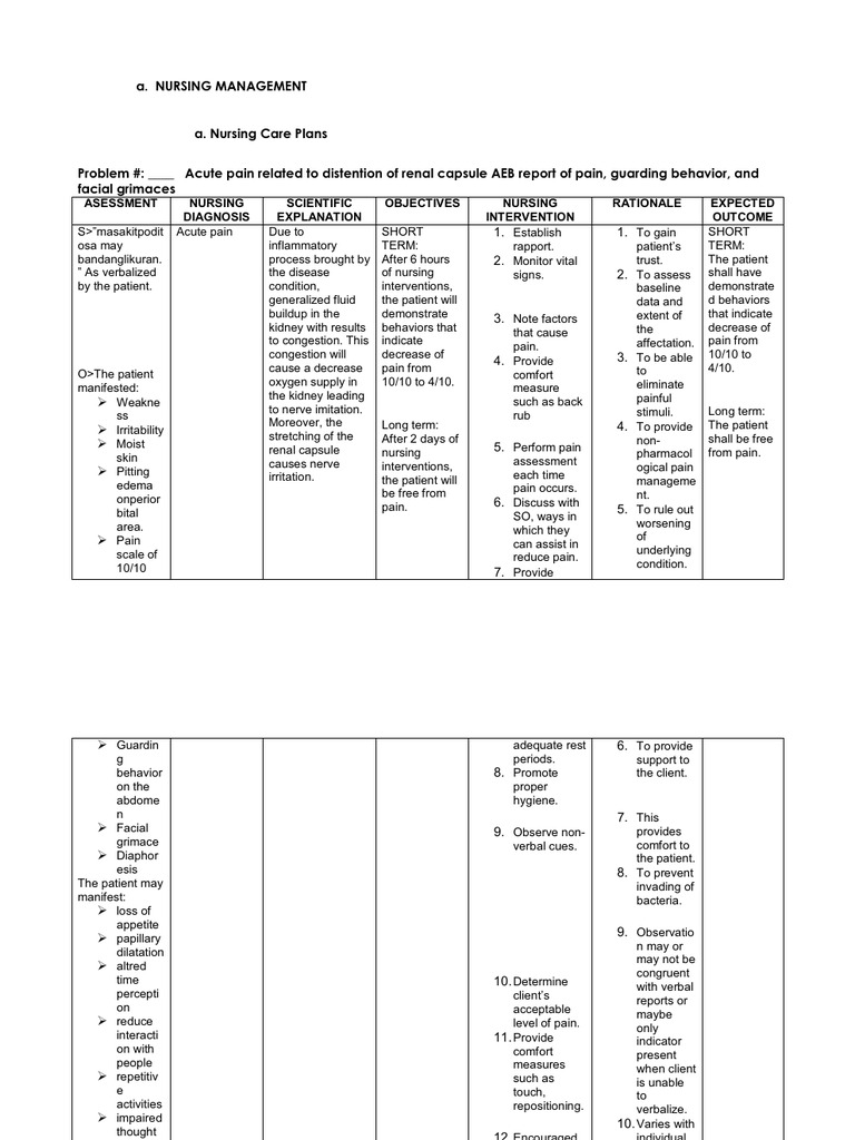 NCP | PDF | Edema | Kidney