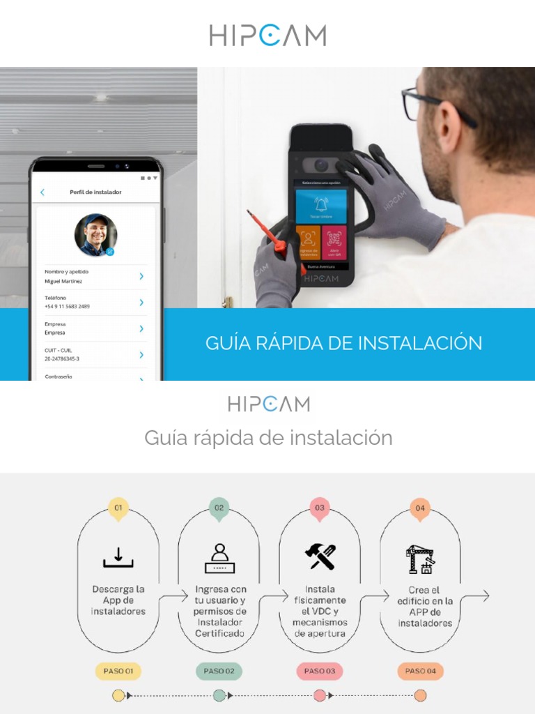 Guia para Instaladores Hipcam | PDF | Aplicación movil | Relé