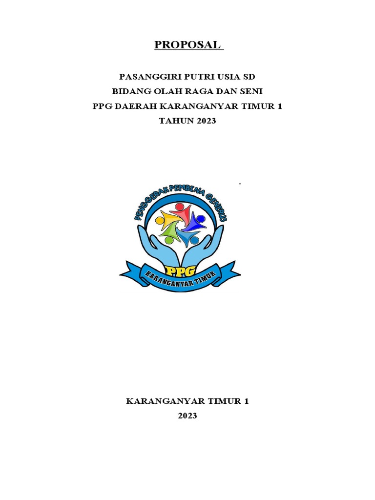 Proposal Pasanggiri Putri U SD 2023 | PDF