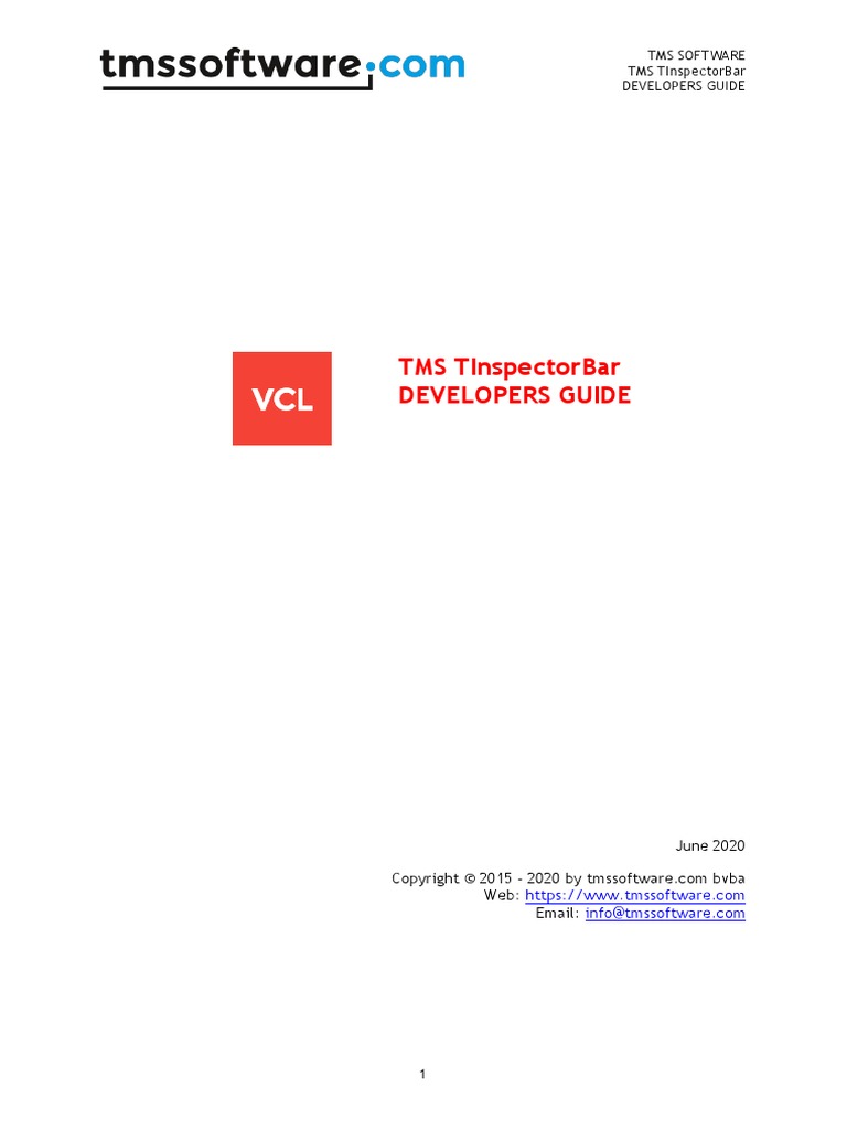 TMS TInspectorBar Developers Guide | PDF | Microsoft Software | Computing