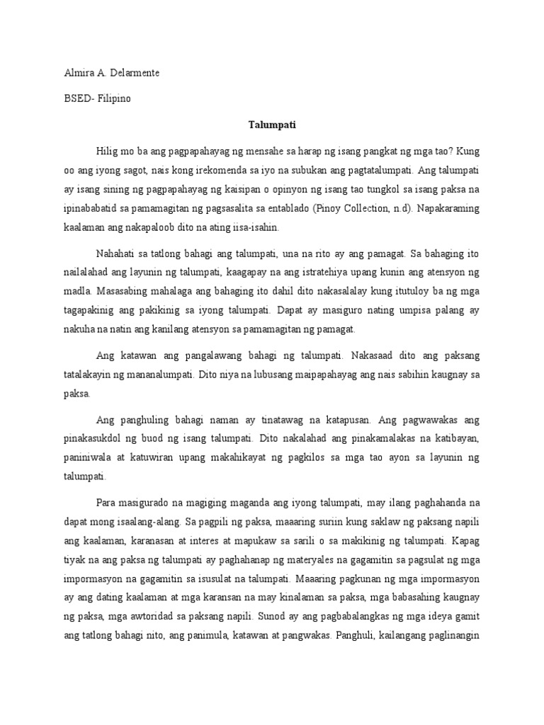 Asynchronous Activity Pagsulat NG Balangkas at Sanaysay | PDF