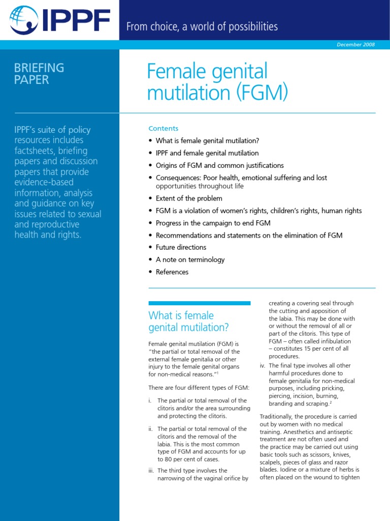 Ippf Briefing Paper Female Genital Mutilation | Download Free PDF ...