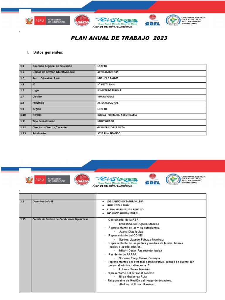 Propuesta PAT 2023 TRABAJADO | PDF | Planificación | Evaluación