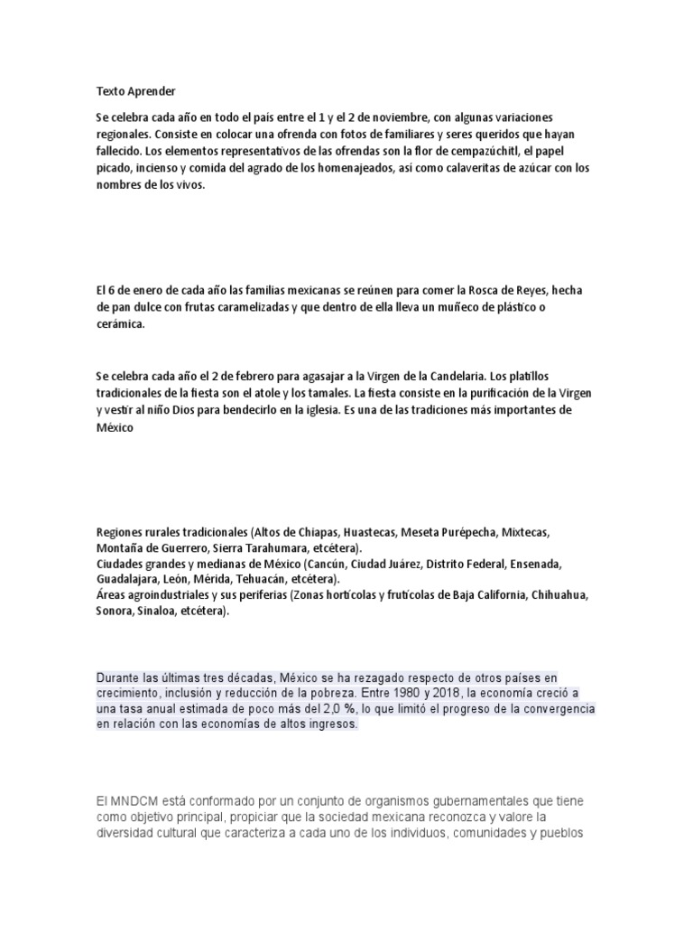 Texto Aprender | PDF | México