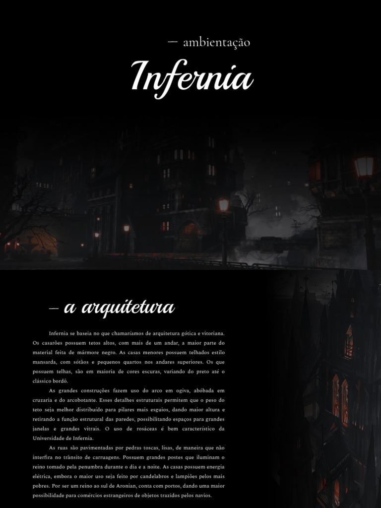 Ambientação - Infernia. | PDF | Casamento | Arquitetura gótica