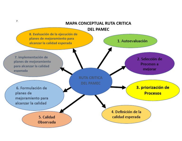 Mapa Conceptual Ruta Critica Del Pamec: 1. Autoevaluación | PDF