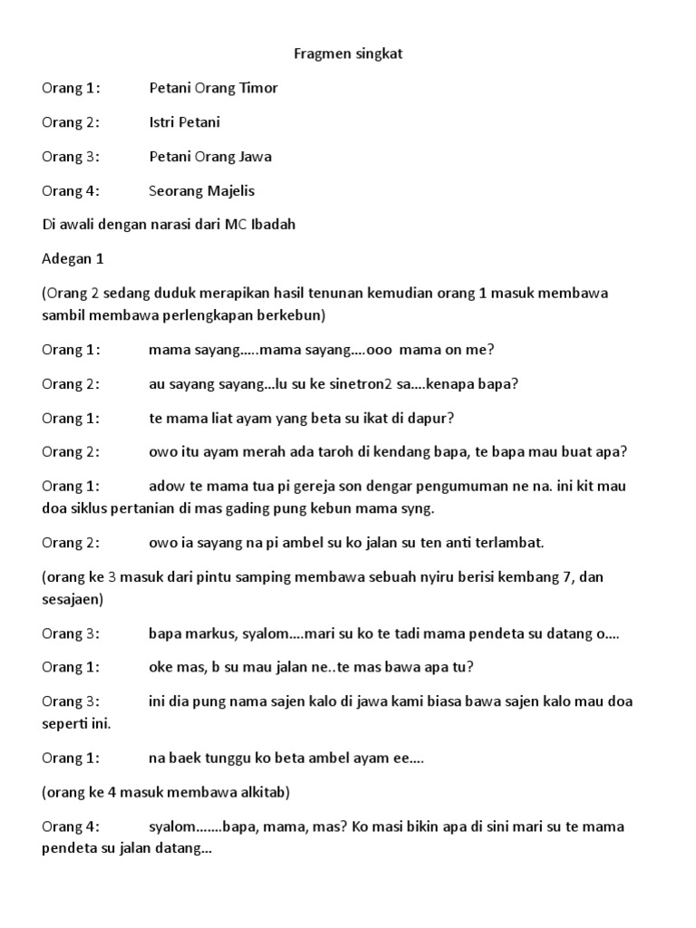 Fragmen Singkat Untuk Penutupan Bulan Bahasa Dan Budaya | PDF | Memasak ...