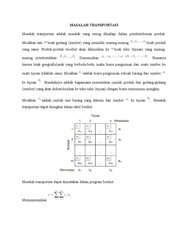 Masalah Transportasi | PDF