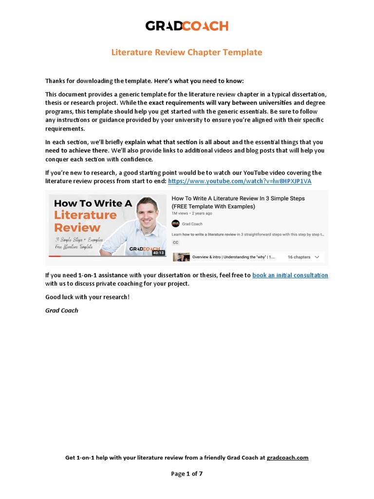GC Literature Review Template 9586 | PDF | Thesis | Academic Journal
