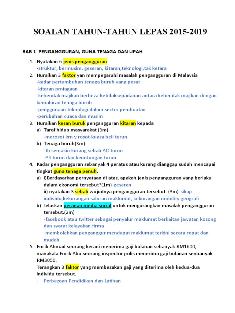 SOALAN TAHUN Lepas P3 | PDF
